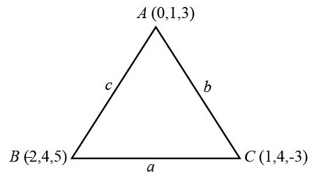 Find, correct to the nearest degree, the three angles of the triangle ...