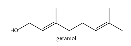 When geraniol is oxidized, the aldehyde citral, one of the compounds ...