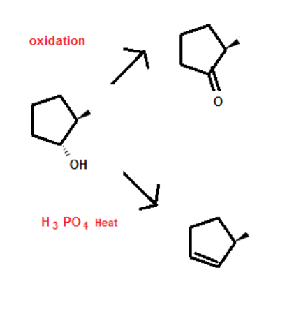 What is the major product of the following reactions: Oxidation [O]? H ...