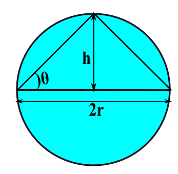 If a triangle is inscribed in a circle so that one of the triangle's ...