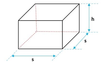 If an open box has a square base and a volume of 115 cubic inches and ...