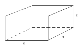 You are to manufacture a rectangular box with 3 dimentions x, y, and z ...