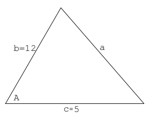 Two sides of a triangle have lengths 12 m and 5 m. The angle between ...