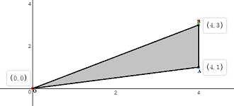 Calculate the double integral of f(x,y) = 30ye^x over the triangle with ...