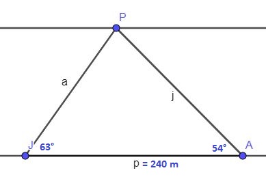 Two surveyors, Joe and Alice, are 240 meters apart on a riverbank. Each ...