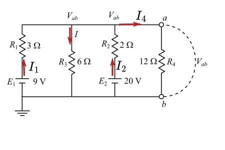 Consider the circuit below. Find the voltage Vab and the polarity of ...