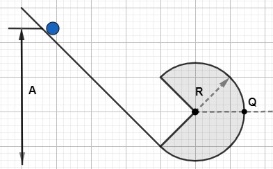A solid brass ball of mass .280g will roll smoothly along a loop-the ...