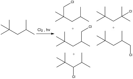 How many alkyl chlorides are obtained from the monochlorination of the ...