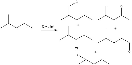 How many alkyl chlorides are obtained from the monochlorination of the ...