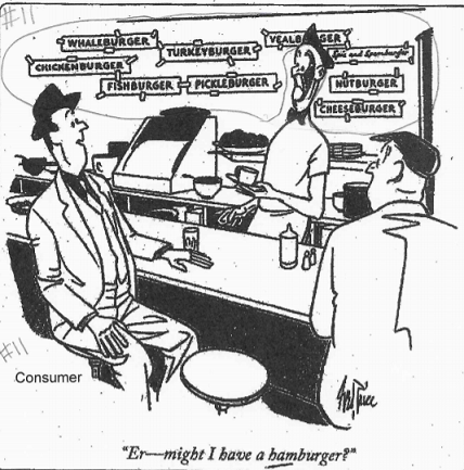 Based on the cartoon, is the business owner's idea currently working ...