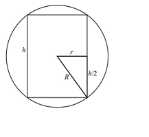 A cylinder is inscribed in a sphere with a radius of 5. Find the height ...
