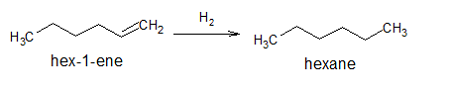 Write equations illustrating three reactions of alkenes, using 1-hexene ...