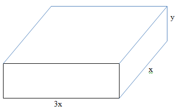 Construct a box whose base length is 3 times the base width. The ...