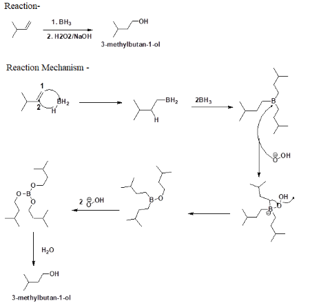 Draw a structural formal for the product formed upon hydroboration ...