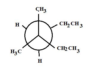The Newman projection of a substance is shown below. A) Draw the ...