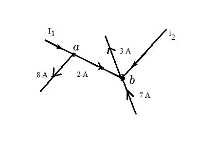 What are the currents of I1 and I2 as well as their direction ...