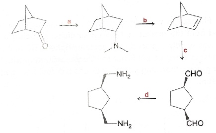 Find (and explain) the missing reagents a, b, c and d in the synthesis ...