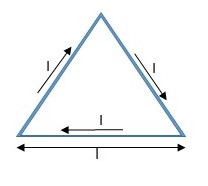 A conducting loop in the shape of an equilateral triangle of edge ...