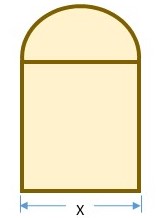 A Norman window has the shape of a rectangle surmounted by a semicircle ...