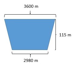 Set up a definite integral and calculate the total force on the dam ...
