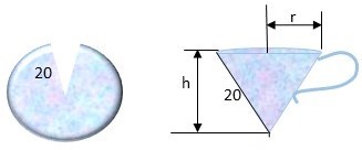 A cone is constructed by cutting a sector from a circular sheet of ...