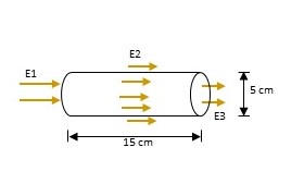 The electric field is horizontal and has the values indicated on the ...