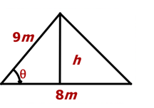 Two sides of a triangle are 8 m and 9 m in length and the angle between ...