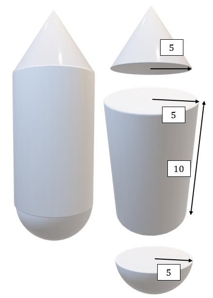 An underground tank full of water has the following shape: Hemisphere ...