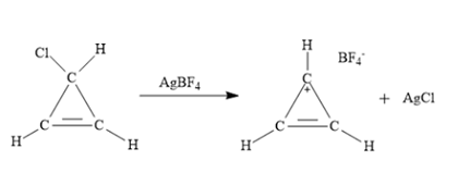 3-Chlorocyclopropene, on treatment with AgBF_4, gives a precipitate of ...