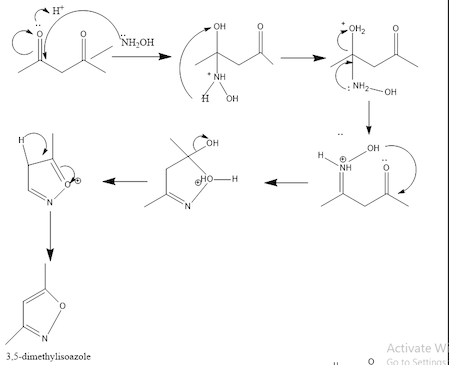 3,5-Dimethylisoxazole is prepared by reaction of 2,4-pentanedione with ...