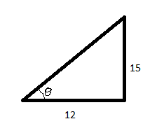 The angle theta is given in the right-angled triangle below. Find cos ...