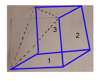 The corner of a cube with side length 1 unit is cut off following the ...