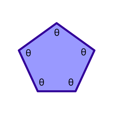 Find the measure of each interior angle of a pentagon. | Homework.Study.com