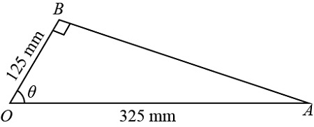 Determine the angle OB makes with to a horizontal axis. The cable is ...