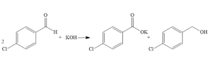 What are the two products you can get from p-chlorobenzaldehyde and KOH ...