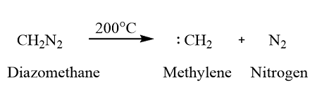 Diazomethane is extremely unstable at high temperatures. When heated to ...