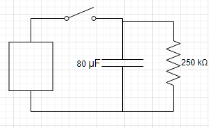 The figure shows how a bleeder resistor is used to discharge a ...