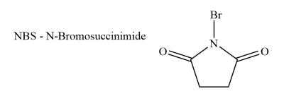 Predict the product of light initiated reaction with NBS in CCl_4 for ...