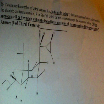 Determine the number of chiral centers (*) for t[{Image src ...