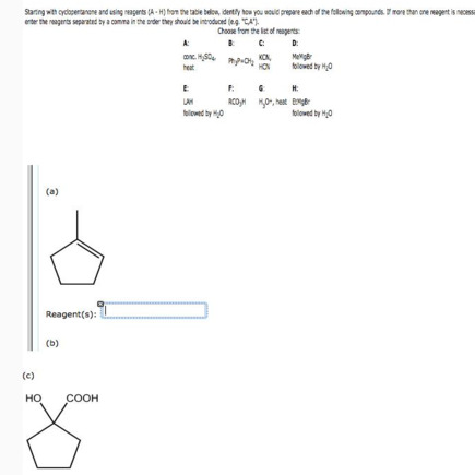 Starting with cyclopentanone and using reag[{Image src ...