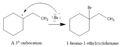 On treatment with HBr, vinylcyclohexane undergoes addition and ...