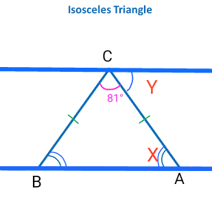 A triangle is formed where line segment AC and line segment BC have the ...