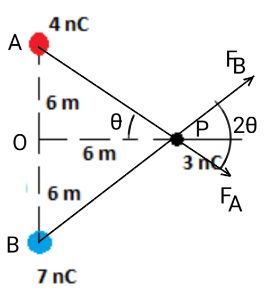 Three positive point charges are arranged in a triangular pattern in a ...