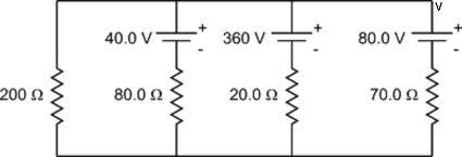 The circuit is in the figure below. determine the potential difference ...