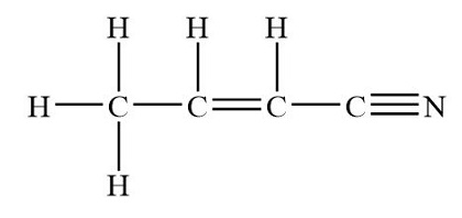 How many pi bonds are there in a molecule of crotononitrile? | Homework ...