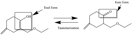 Determine the tautomer of the given enol. | Homework.Study.com