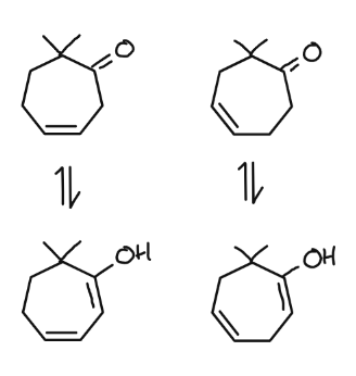 Which one forms a more stable enol? Why? | Homework.Study.com