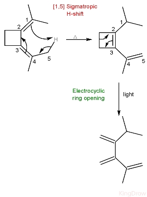 Classify the given pericyclic reaction as an electrocyclic reaction ...