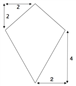 If a kite is made up of a top and bottom triangle, such that the top ...