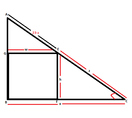 A ladder 23 feet long leans against a wall and the foot of the ladder ...